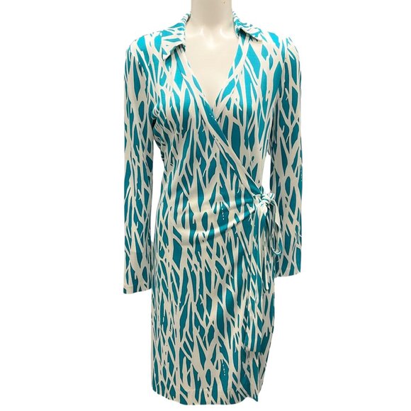 Diane Von Furstenberg | Dresses | Diane Von Furstenberg Twigg Turquoise ...